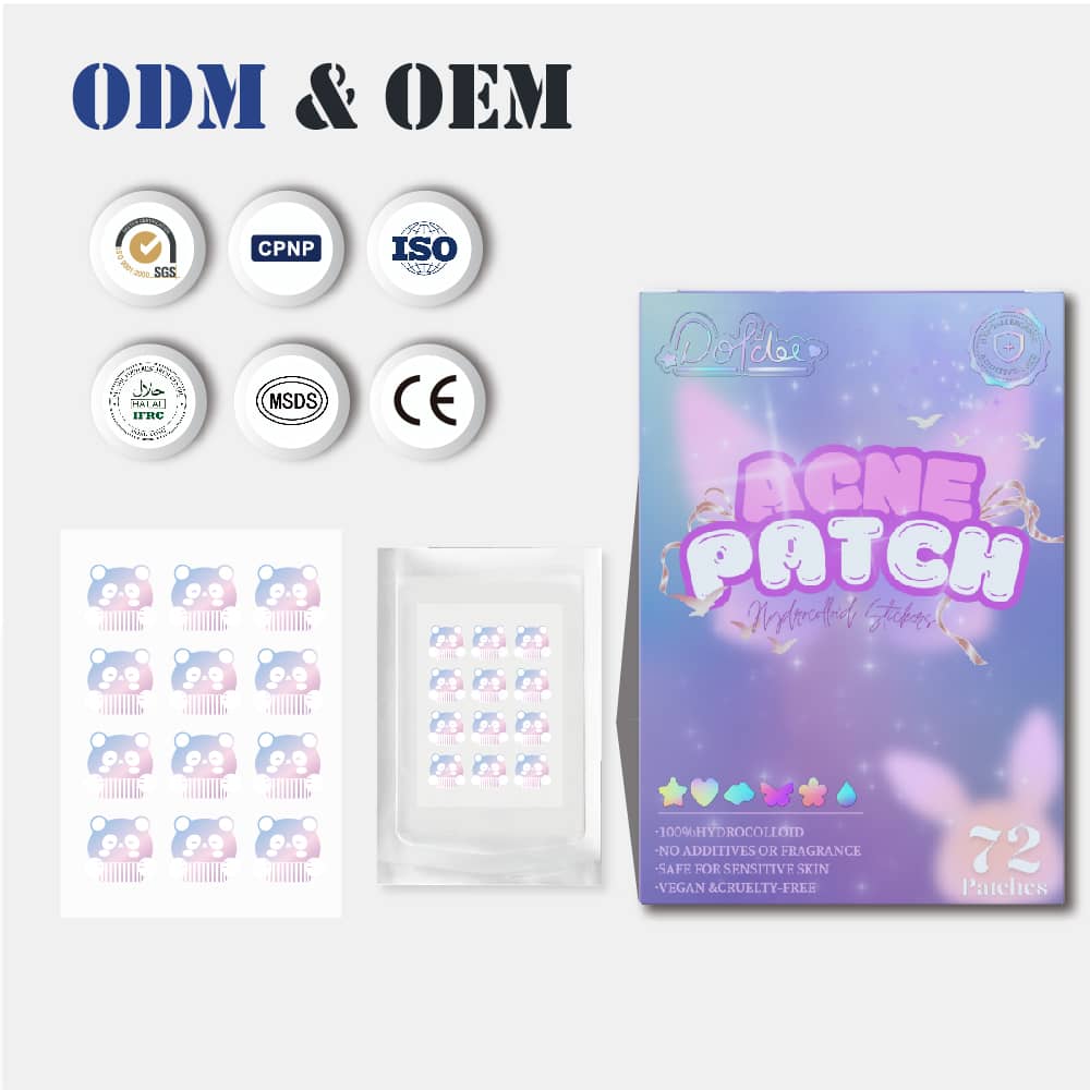 Custom Holographic Hydrocolloid Acne Patches