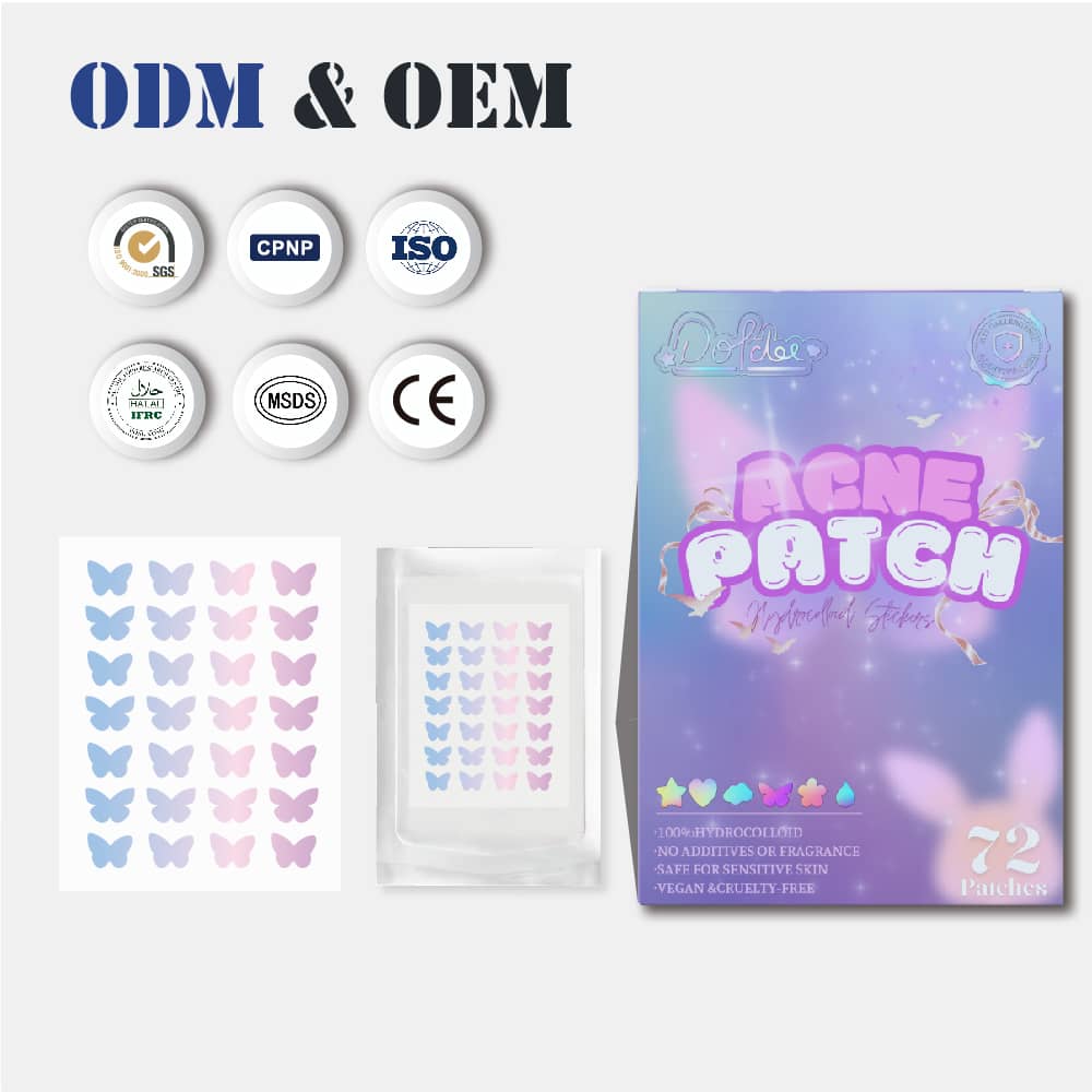 Holographic Hydrocolloid Acne Patch Decorative Skincare Stickers Designs